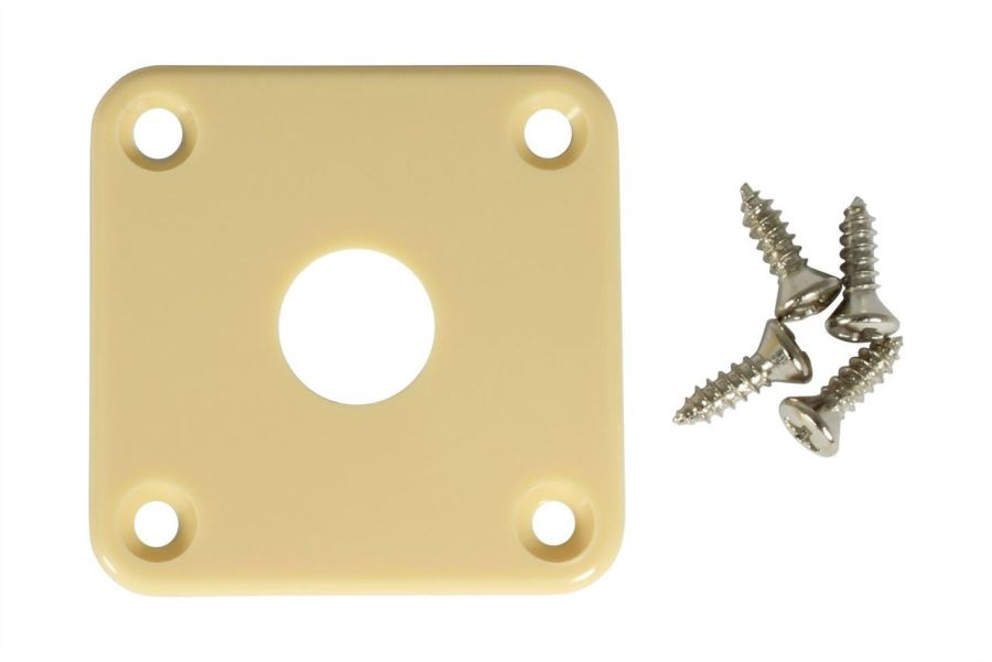Gibson/Square Style İvory Plastik Jack Plate - gitarparca.com