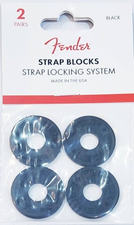 Fender Strap Blocks (4 pack) Black Askı Kilidi - gitarparca.com